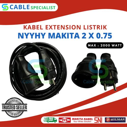 Jual Kabel Listrik Extention (Perpanjangan) 50 Meter Standart SNI Hitam ...