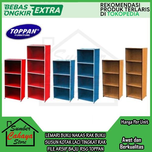 Jual [Instan] LEMARI BUKU NAKAS RAK SUSUN KOTAK LACI TINGKAT RSG TOPPAN - 4 SUSUN, TANPA RAKIT ...