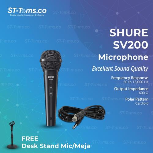 Jual Shure SV200 / SV 200 Dynamic Microphone With XLR Cable - SV200 ...