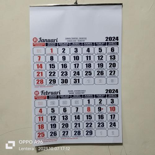 Jual kalender kerja kecil dwi bulan - Tebaru 2024 - Kota Bekasi - king ...