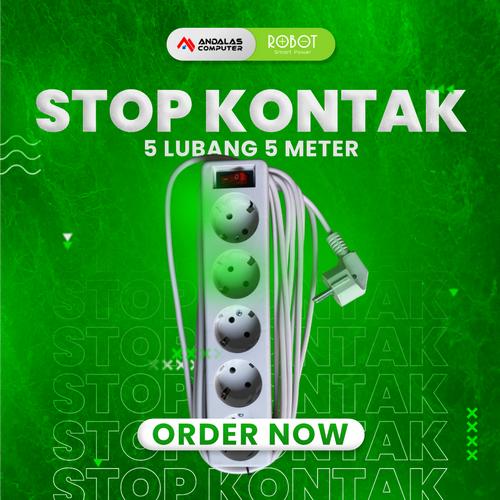 Promo STOP KONTAK COLOKAN LISTRIK 5 LUBANG KABEL PANJANG SAKLAR LAMPU - Kota Surakarta - ANDALAS ...