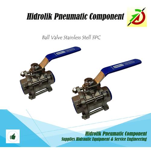 Jual Ball Valve 1/2" Stainless Stell SuS 304 / ball valve 1/2" 3PC ...