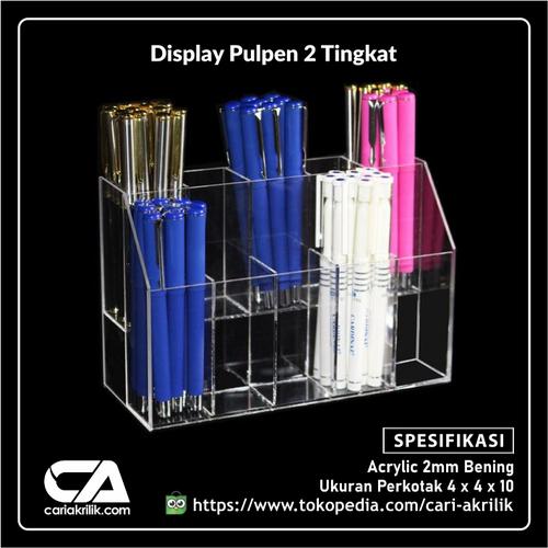 Jual tempat pulpen akrilik kantor / rack pulpen / display pulpen - 2 ...