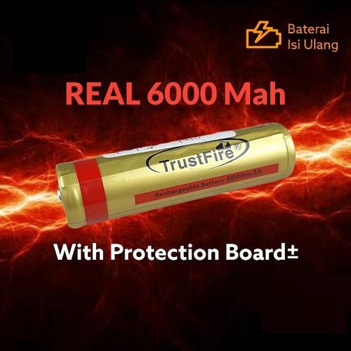 Jual Battery Ultrafire 18650 Button Top BRC 6000mAh 3,7v Rechargeable ...