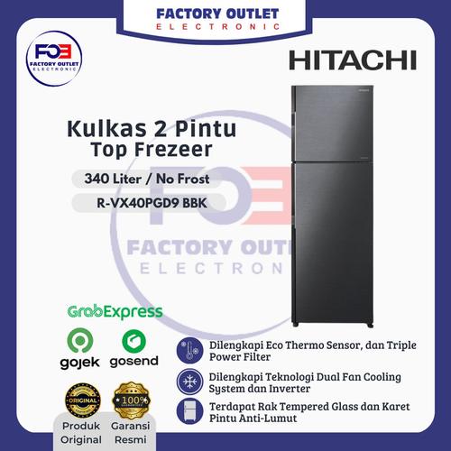 Jual [ EKS DISPLAY ] HITACHI R-VX40PGD9 BBK Kulkas 2 Pintu Inverter 340 L - Kota Tangerang ...
