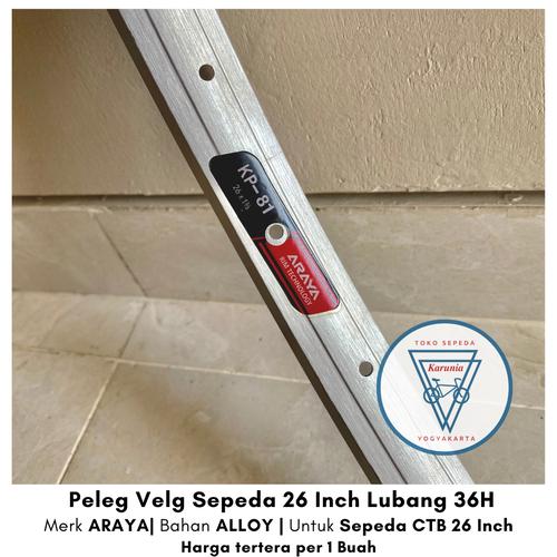 Jual Peleg Velg Rims Sepeda CTB 26 x 1 3/8 Inch Alloy ARAYA 36H KP-81 ...