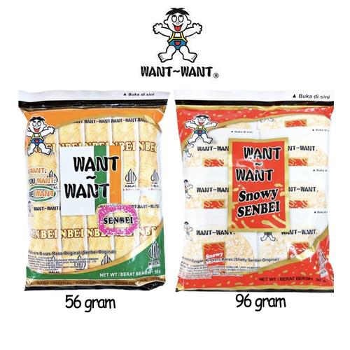 Jual Biskuit Want Want Senbei Snowy Rice Crackers Krekers Beras - Asin ...