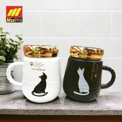 Jual Mug Keramik Couple Kucing Hitam Putih - Maxistore ...