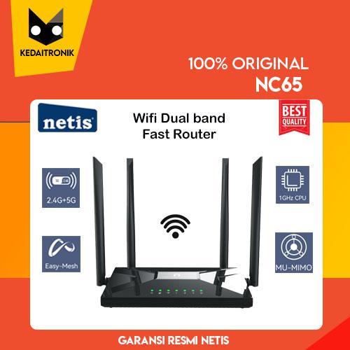 Jual Netis Router AC1200 NC65 Wireless Dual Band Gigabit 4 Antena 5DBI ...