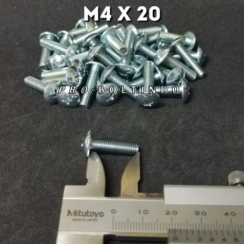 Jual Baut JT Obeng Plus Putih Galvanis M4x20 isi 10pcs - Kab. Bekasi ...