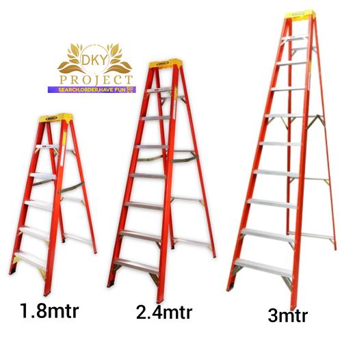 Jual Tangga Lipat Fiber Glass 6 Step - Merah 1.8 meter Beban 150 Kg ...
