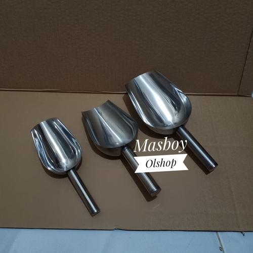 Jual Serokan Es Batu Sendok Scoop Skop Gula Terigu Large Stainless ...
