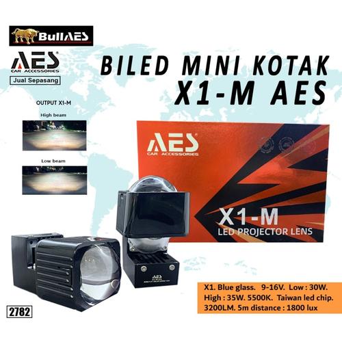Jual Biled AES MIni Size 1.5 inch 35W 6000K Matrix Bi led with Flat Cut ...