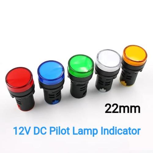 Jual 12V-24V DC Lampu Indikator / 22mm Led Pilot Lamp DC - Biru - Kota ...