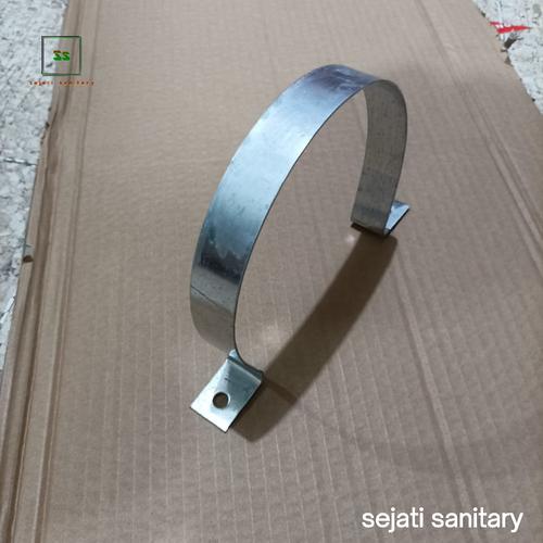 Jual Klem pipa besi 4 in klem flexible cerobong asap 4" klem dinding ...