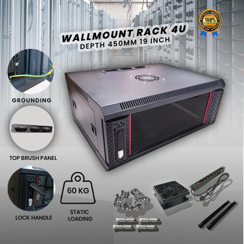 Promo wallmount rack 4U depth 450mm / rack server 4U / wallmount 4U ...
