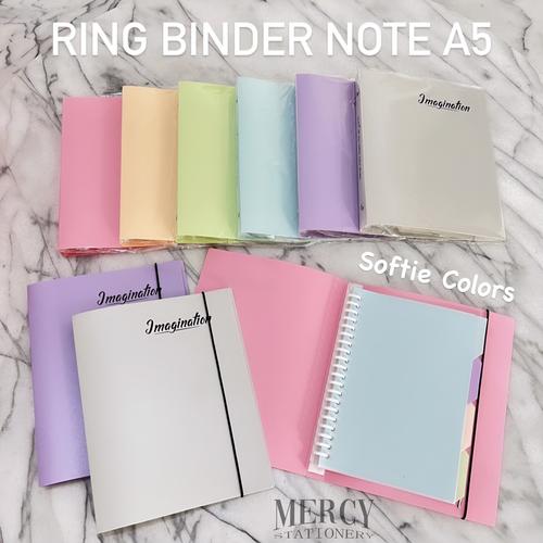 Jual Binder Note A5 Pastel Softie Colors +Tali - Ring Binder Loose Leaf ...
