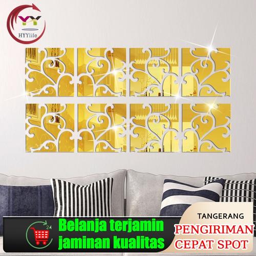 Jual 30*120cm Stiker Dinding Model Cermin 3d Bahan Akrilik Unkorasi ...