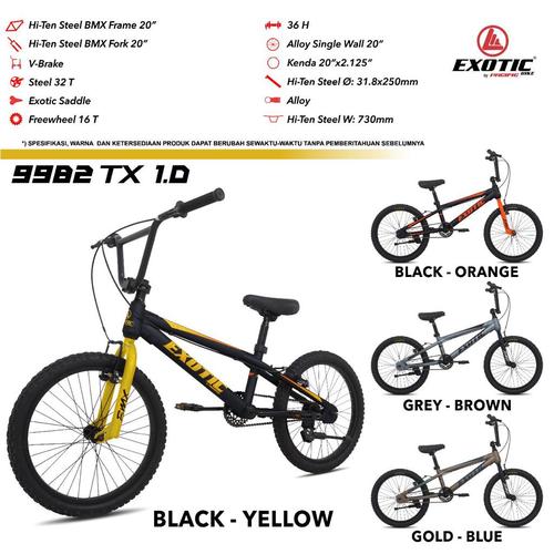 Jual Bmx 20 exotic 9982 TX 1.0 ban 2.125 pacific sepeda anak sepeda bmx ...