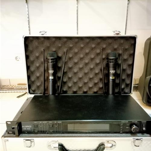 Jual Mic Wireless dual handle AERO AB300/Mic wireless Aero ab300/Aero ...