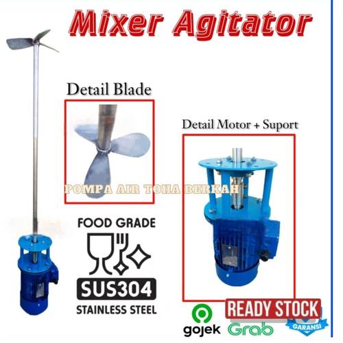 Jual Mixer agitator kimia SS304 0,37KW 0,5HP 3PH 2P Agitator Mixer ...