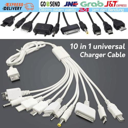 Jual Kabel USB 10 in 1 Cumi Multi USB Charger Kabel Data Banyak Kompatibel - 100CM-White - Kota ...