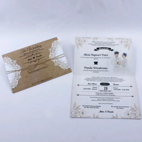 Jual Undangan Pernikahan Murah Bisa Tambah Foto Avis 101 - foto + denah ...