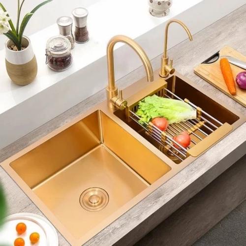 Jual Paket kitchen sink 8245/Tempat cuci piring gold emas - Body only ...