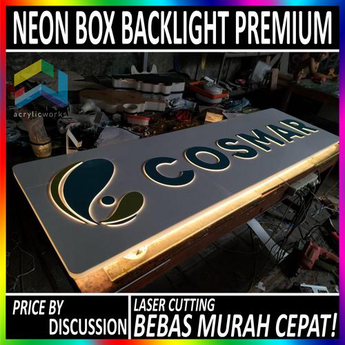Jual Neon Box Sign LED Premium Backlight RGB Kotak Bulat Acrylic All ...