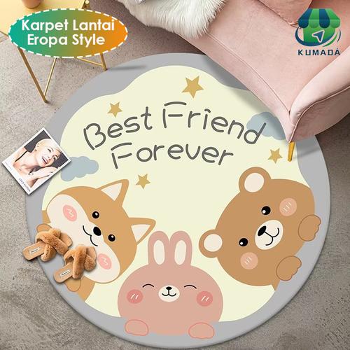Jual Karpet Bulat 100 cm Karpet Kamar Bundar Aestertic Karpet Aesthetic ...