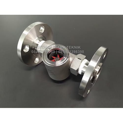 Jual SIGHT GLASS FLOW INDICATOR SS304 1" FLANGE ANSI 150 - Kota Bandung ...