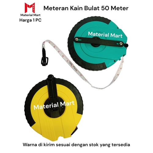Jual Meteran Fiber 50 Meter Bulat |Meteran Tancap Gulung 50M|Alat Ukur ...