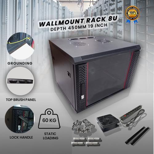 Jual wallmount rack 8U / rack server 8U depth 500mm - Jakarta Pusat ...