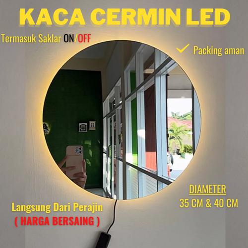Jual Cermin Bulat LED Strip Diameter 35 & 40cm aesthetic,Make Up ...