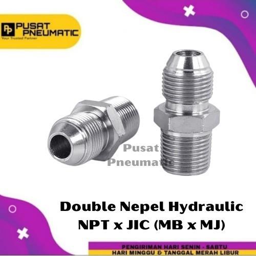 Jual 1" Double Nepel NPT x JIC Hex Nipple Hydraulic MB x MJ Size 1 Inch - Jakarta Barat - Pusat ...