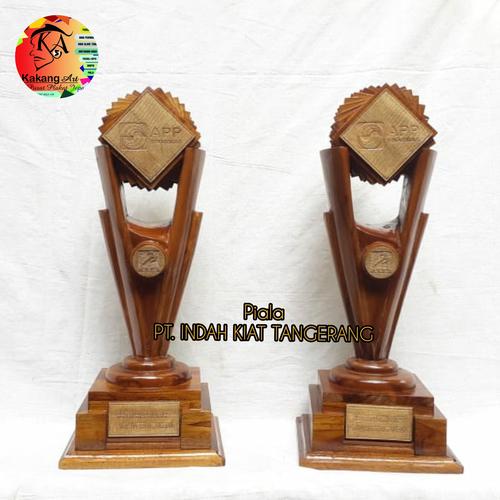 Jual Piala ukir kayu custom bola memo spiral - Kab. Jepara ...