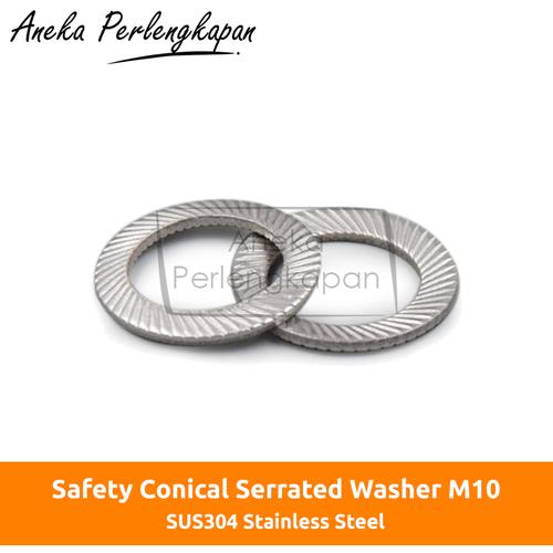 Jual DIN9250 Safety Lock Washer Conical Serrated Stainless Steel SUS304 ...