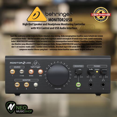 Jual Behringer MONITOR2USB Speaker and Headphone Monitoring Controller ...