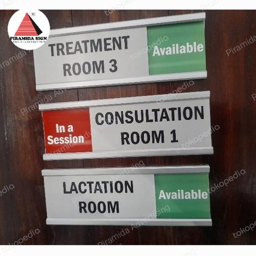 Jual sign per 1 sliding nama dokter rumah sakit klinik kantor ruang ...