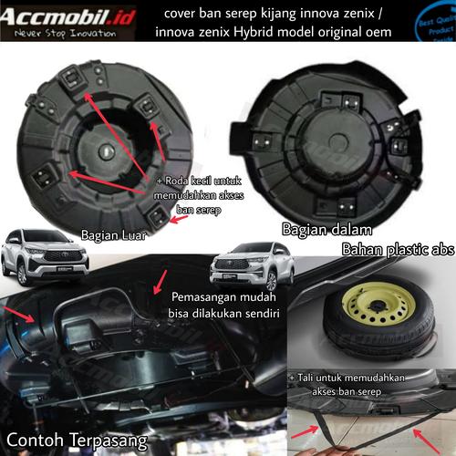 Jual cover ban serep kijang innova zenix / innova zenix hybrid plastic ...