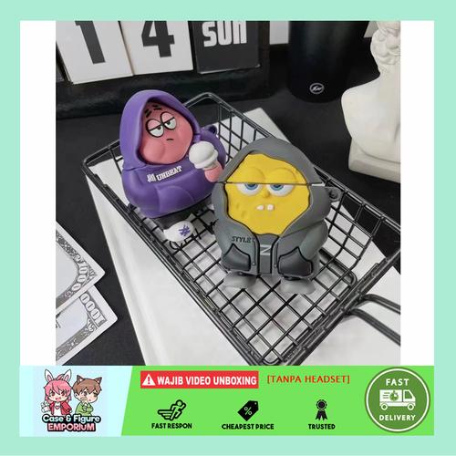 Jual Airpods Case 1 2 Pro Karakter Spongebob Patrick Jaket Soft ...