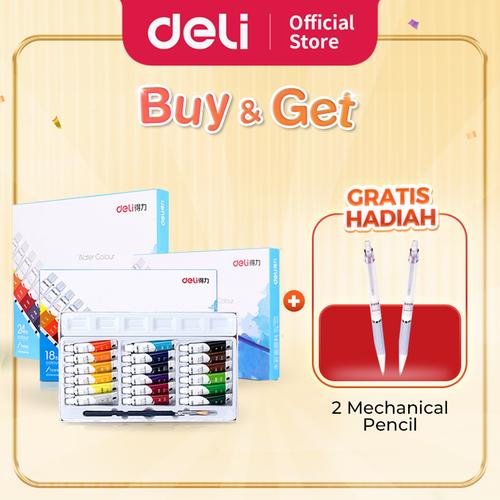Jual Deli Water Color Paint / Cat Air Set 5ML Bersertifikat Aman 738XX ...