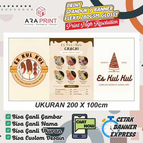 Jual Spanduk Es Kul Kul Chaci 200x100cm Free Desain Custom - Kota ...