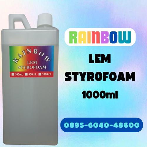 Jual Lem Styrofoam / Lem Gabus Bening / 1 Liter / 1000ml / Merk Rainbow ...