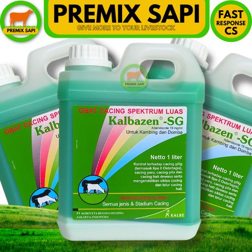 Jual KALBAZEN SG 1 L- Obat Cacing Oral Efektif Basmi Cacing Kambing ...