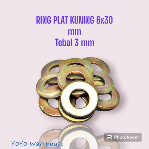 Jual RING PLAT KUNING M6x30 TEBAL 3 mm - Kota Surabaya - YOYO Warehouse ...