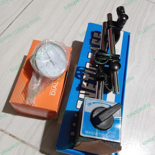 Jual dial Indicator set magnetik base alat ukur kerataan mesin bubut ...