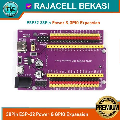 Jual 38Pin ESP-32 Breakout Board for ESP32 Terminal Power & GPIO ...