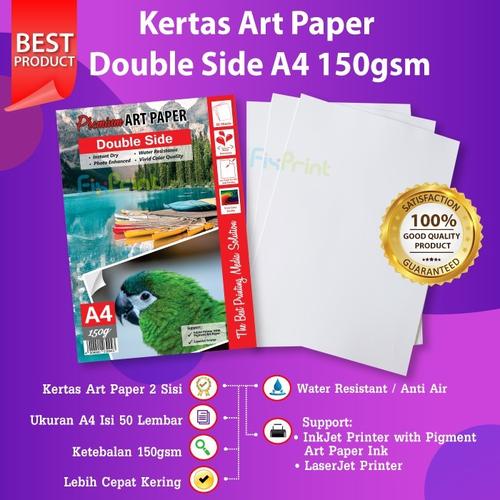 Jual Kertas Art Paper A4 150 gsm 50 Lbr Carton Artpaper Karton putih ...