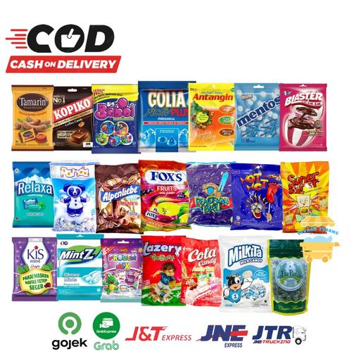 Jual Permen Aneka Jenis 1 Pack Golia Mentos Fox Kiss Panda Tamarin ...